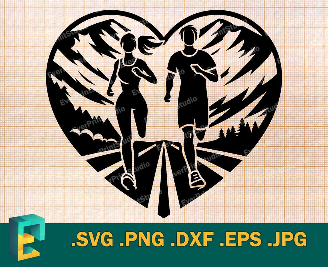 Running Svg - Cricut, Silhouette | Vector Running People SVG Cut File ...