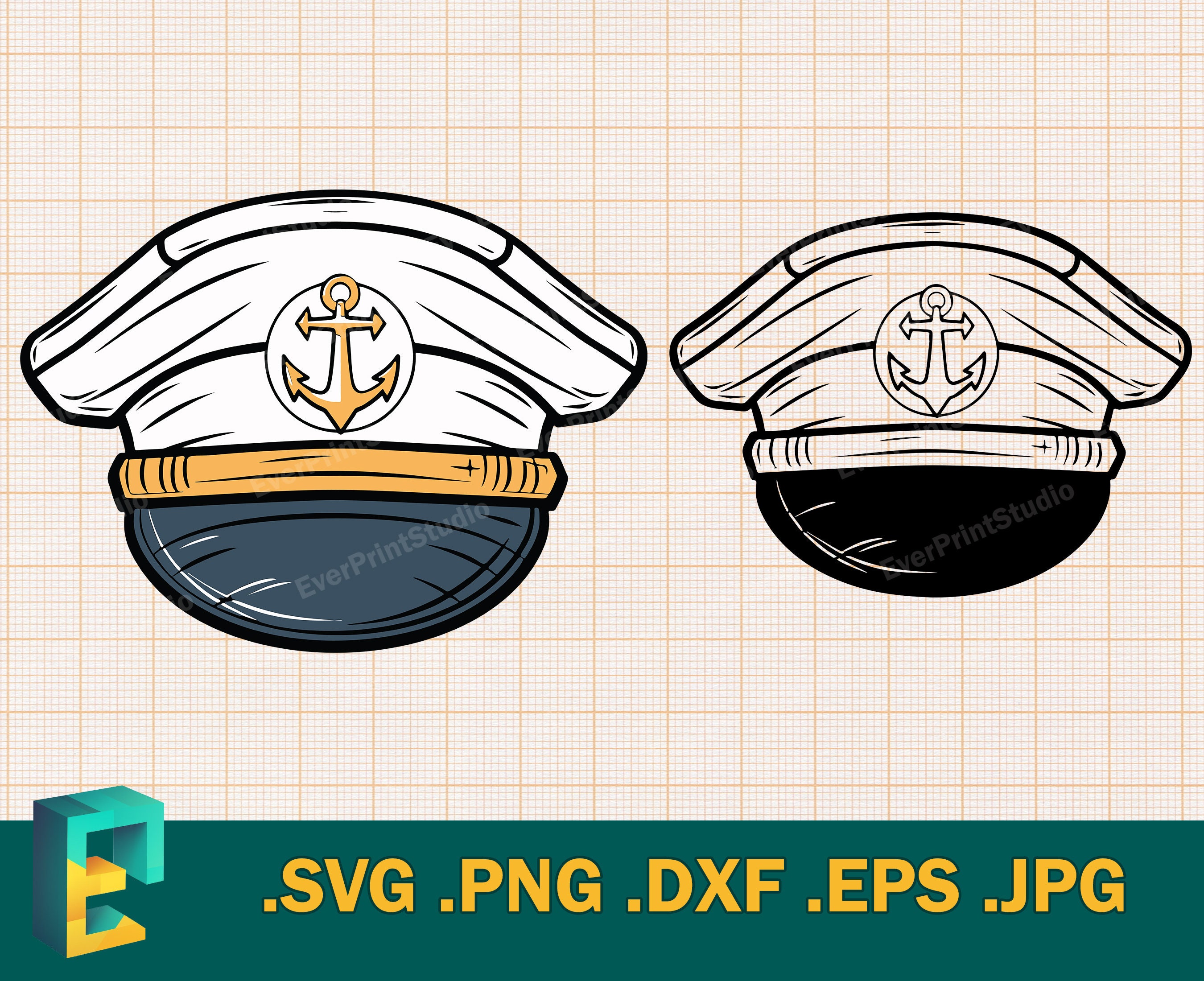 Boat Captain Hat Vector Boat Captain Hat Vector
