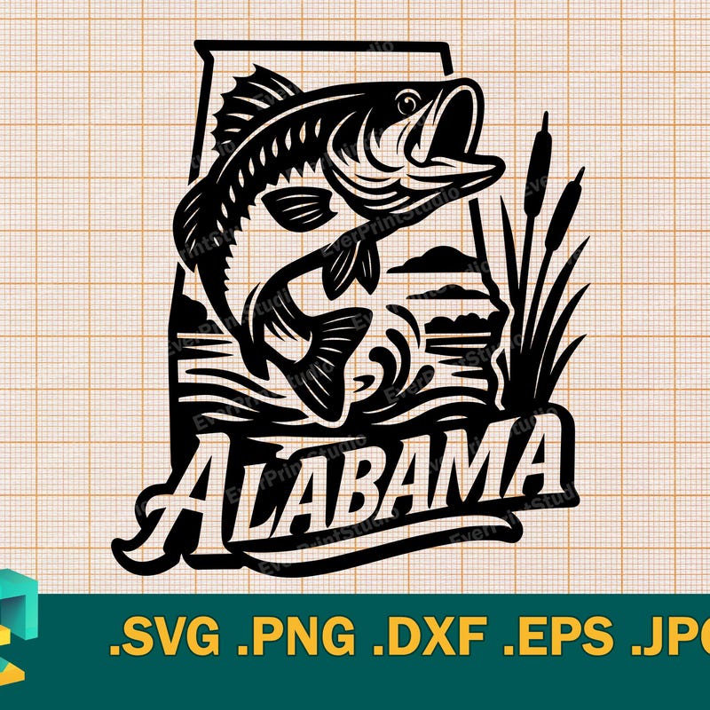 Fish Art Alabama - Etsy