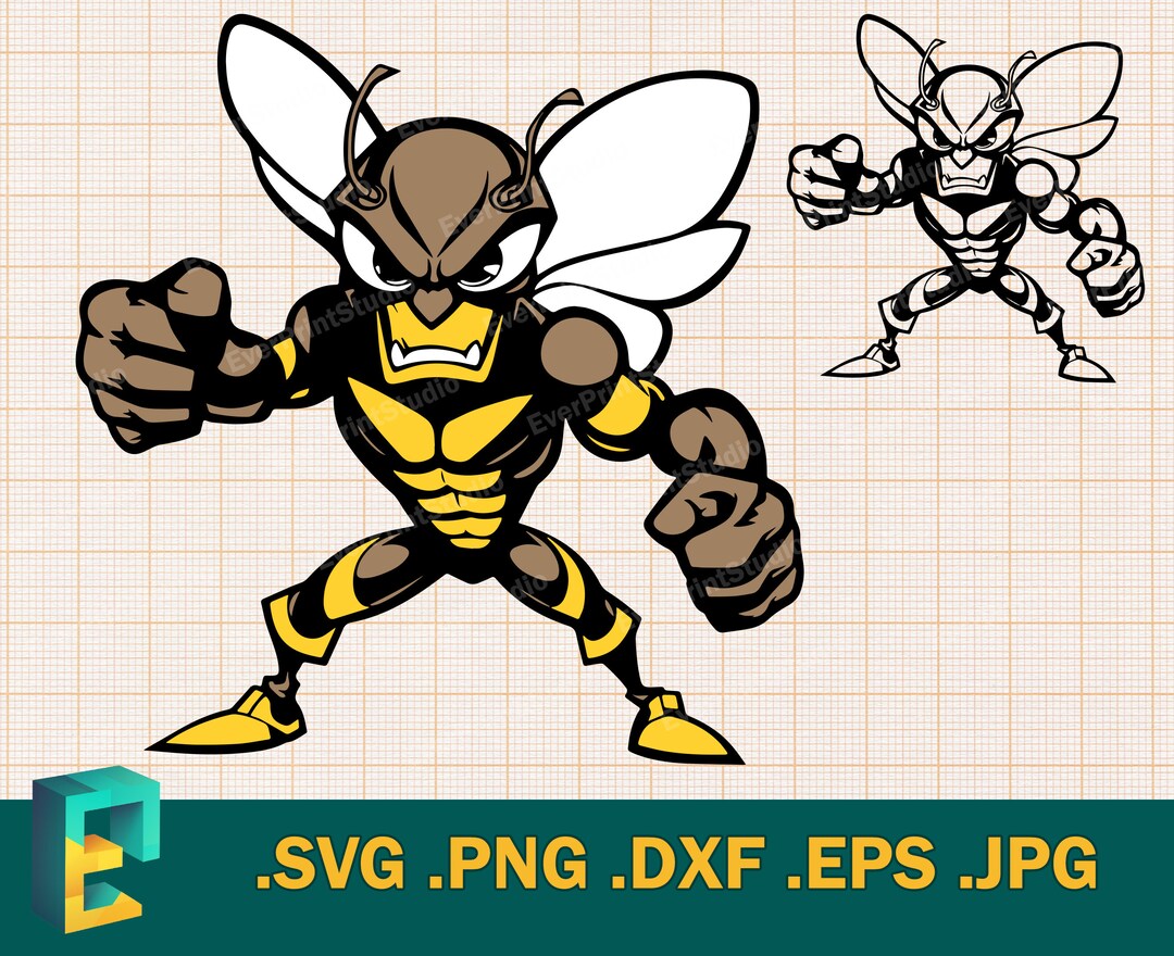 Hornet Layered SVG for Cricut or Silhouette Hornets Mascot Svg, Cut ...