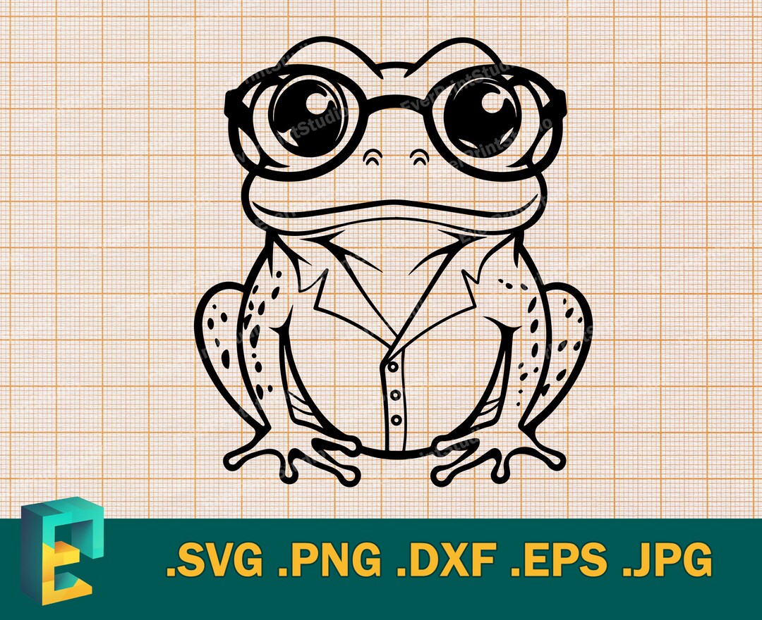 Frog SVG - Cricut, Silhouette | Vector Smart Frog Cut File | Cute Frog ...