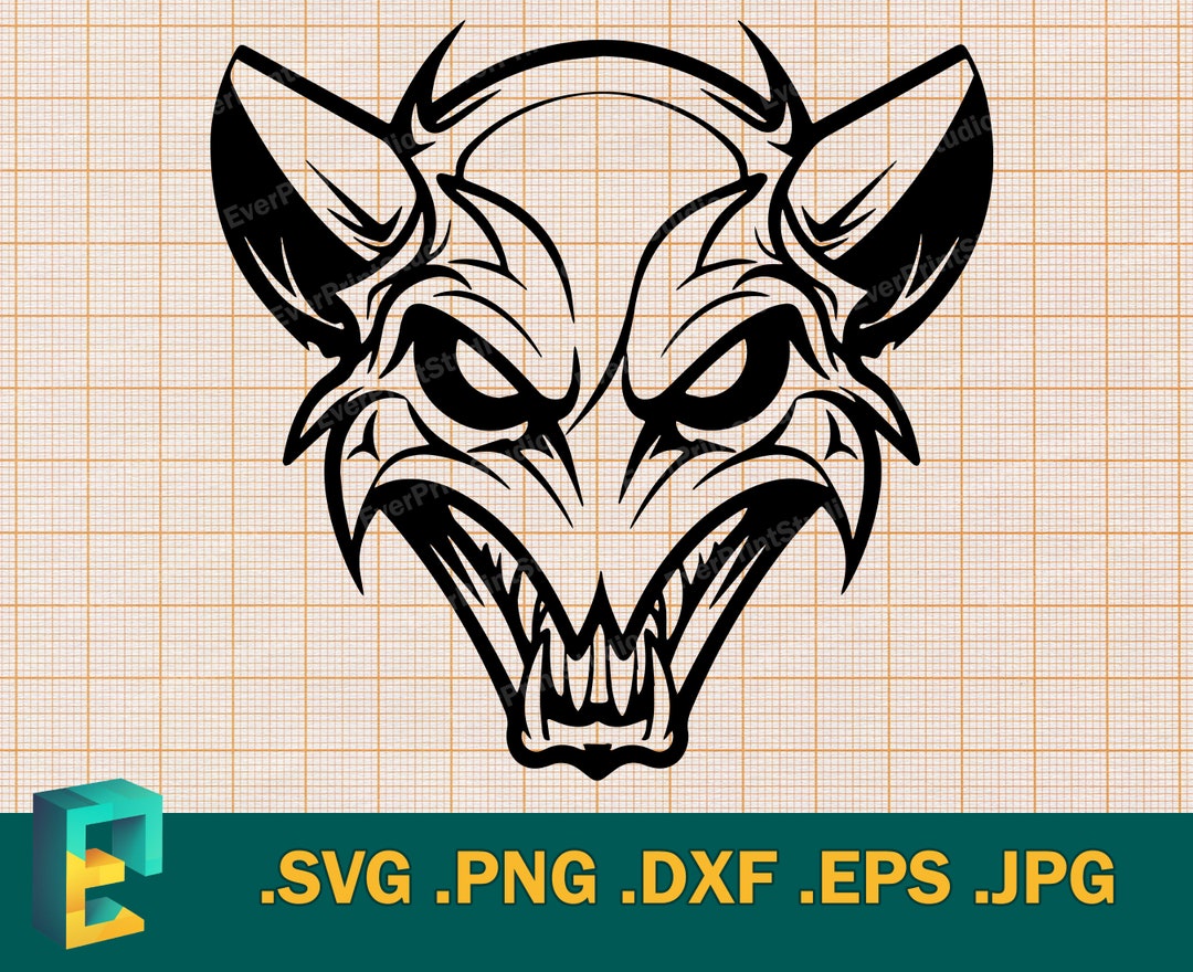 Rat SVG - Cricut | Angry Rat Digital Art | Evil Rat Head Silhouette Svg ...
