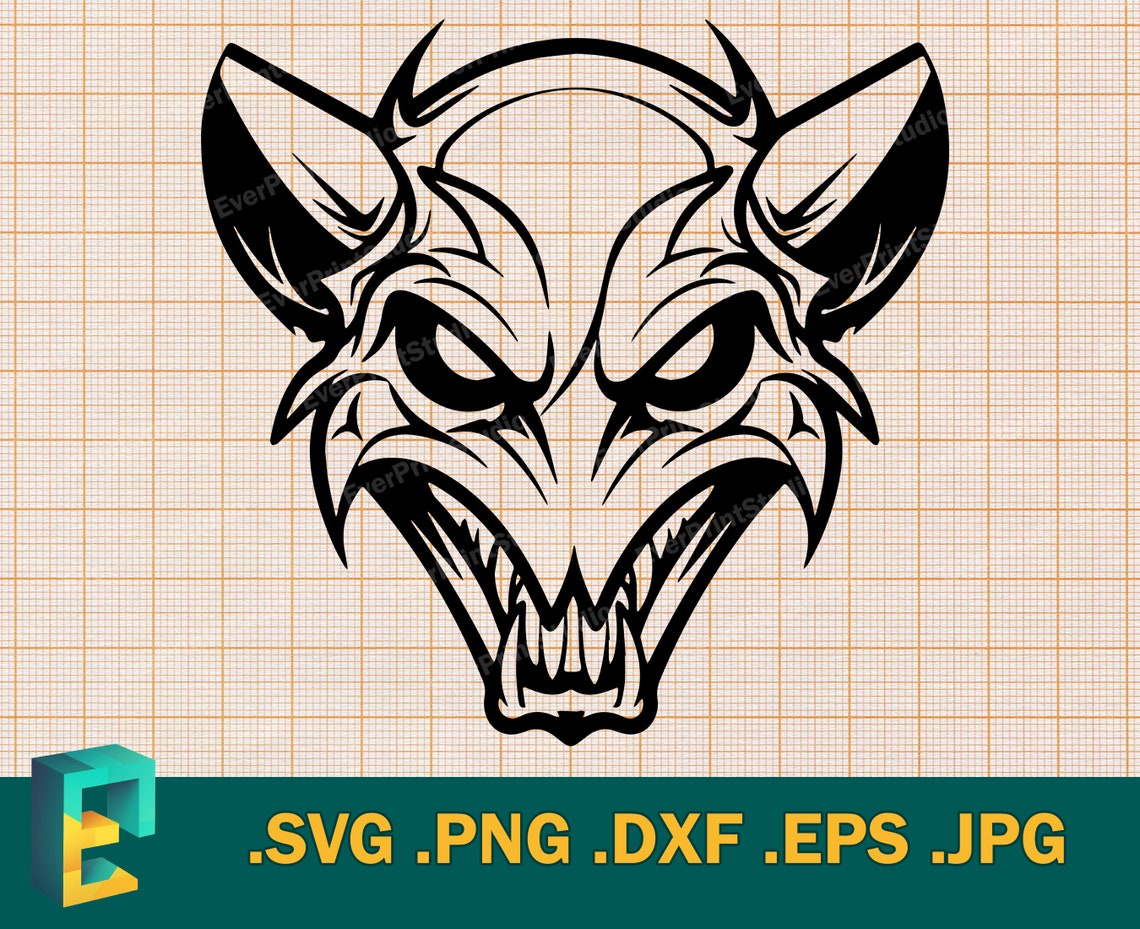 Rat SVG - Cricut | Angry Rat Digital Art | Evil Rat Head Silhouette Svg ...