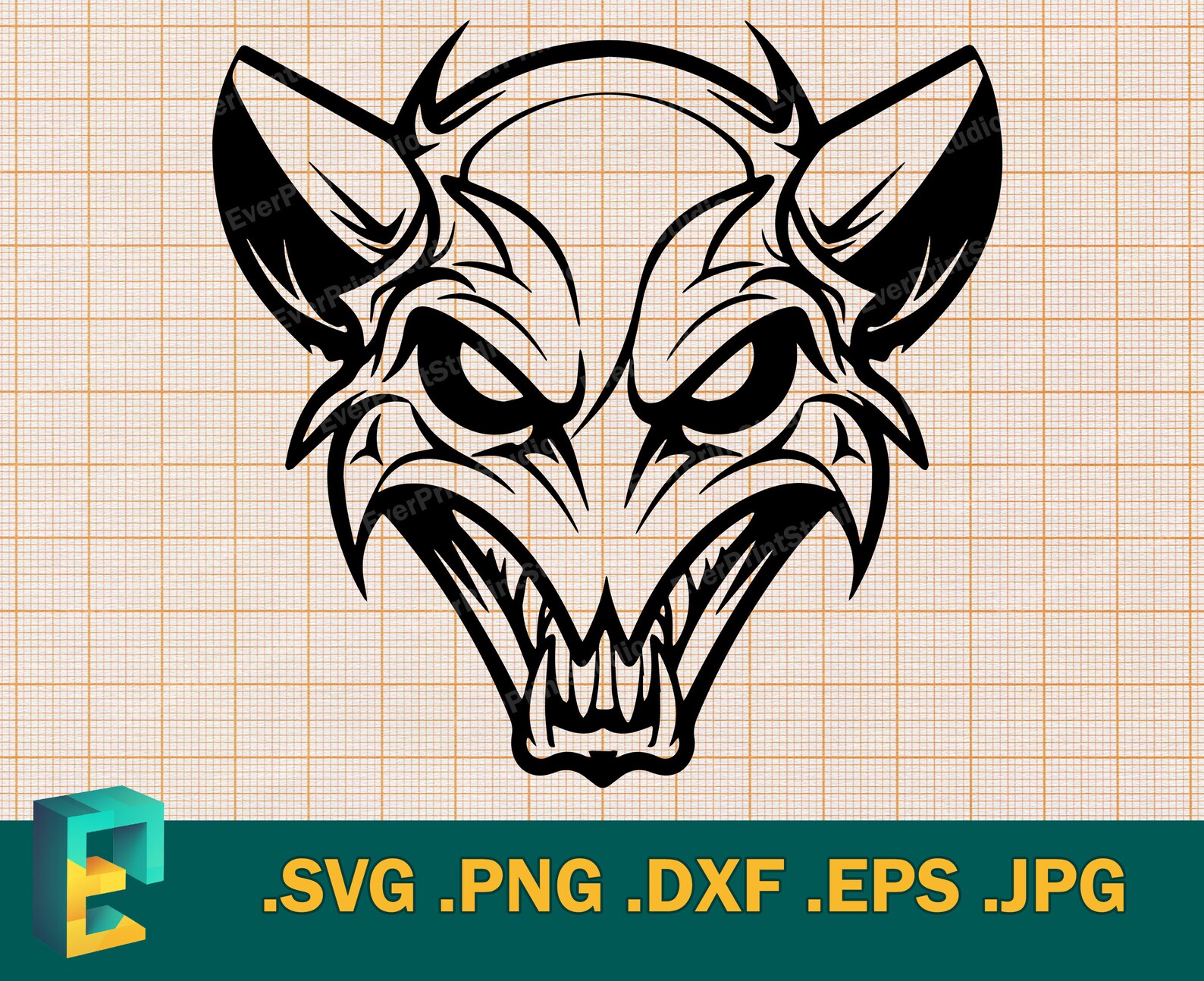 Rat SVG - Cricut | Angry Rat Digital Art | Evil Rat Head Silhouette Svg ...
