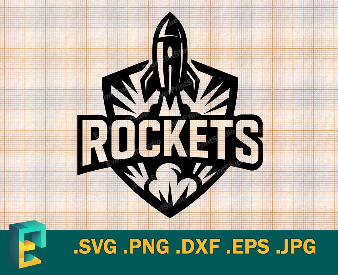 Rockets SVG - Cricut, Silhouette Cut File | Rockets Team Mascot ...