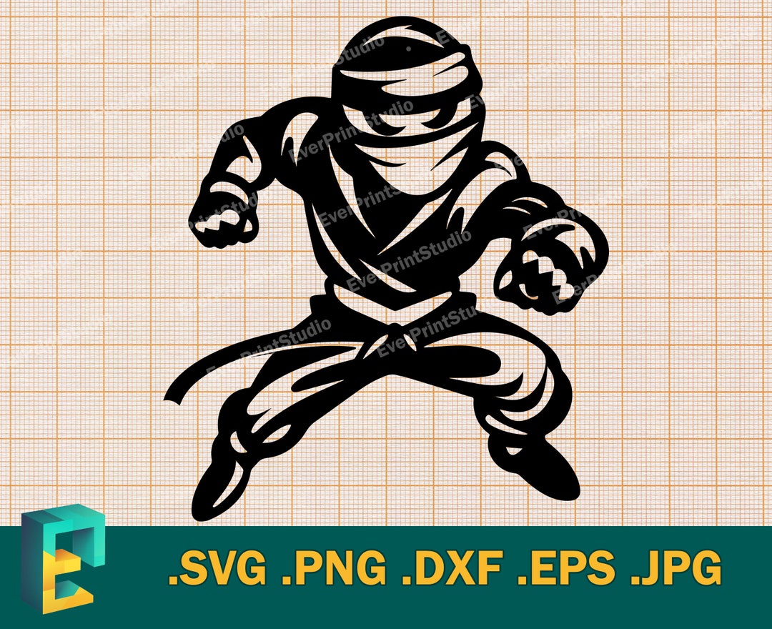 Ninja SVG - Cricut, Silhouette | Vector Ninja Cut File Template for ...