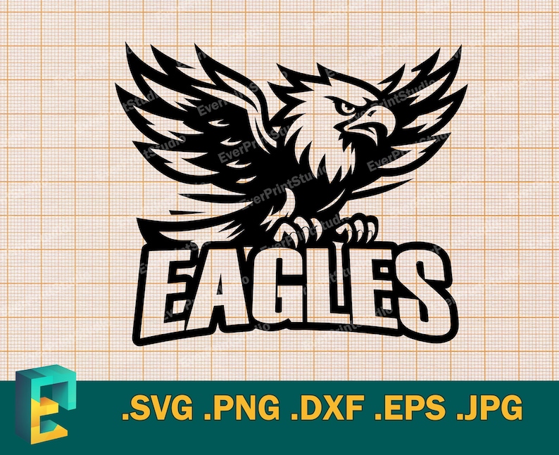 Eagles Team SVG - Cricut, Silhouette | Little Eagles Sport Team Logo ...