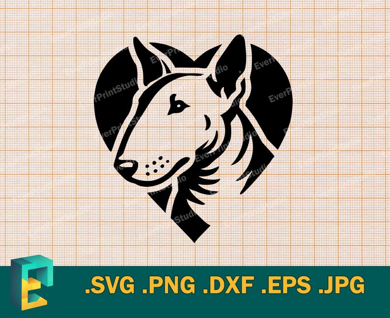 Bull Terrier SVG - Cricut, Silhouette | Vector Bullterrier SVG Cut File ...
