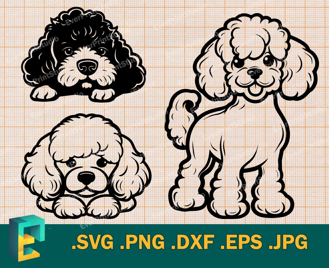 Cute Poodle SVG - Cricut, Silhouette | Poodle SVG Bundle - Cut File ...