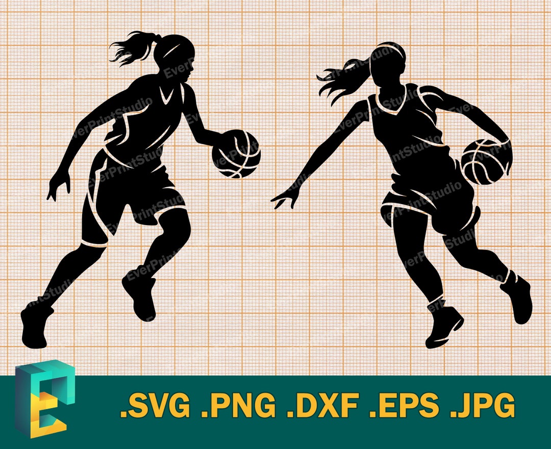 Basketball SVG - Cricut, Silhouette | Vector Girls Basketball Team Cut ...