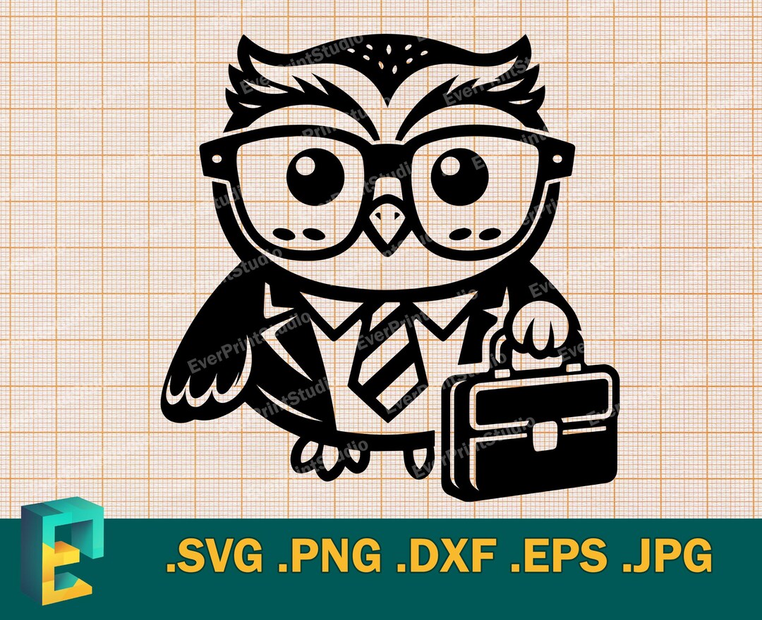 Owl Teacher SVG Cricut, Silhouette Smart Owl Vector. Wise Owl Cut File ...