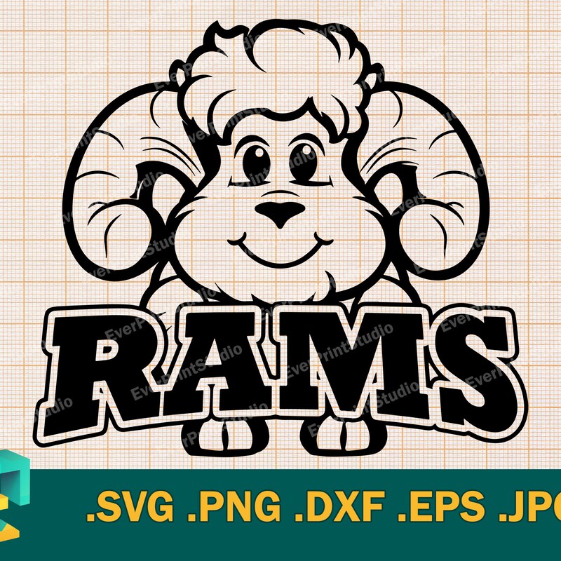 Rams School Svg - Etsy