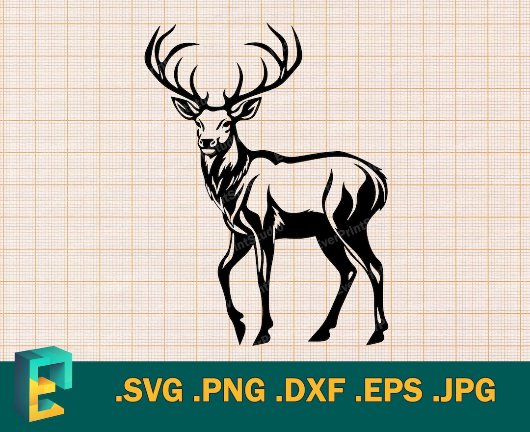 Buck SVG - Cricut, Silhouette | Vector Deer Cut File | Big Buck ...