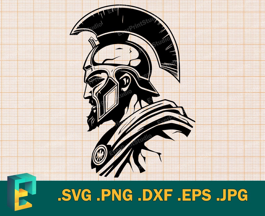 Spartan Warrior SVG - Cricut, Silhouette | Vector Artistic Design ...