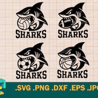 Sharks PNG Download, Sharks School Mascot, Sharks Digital Art Download ...