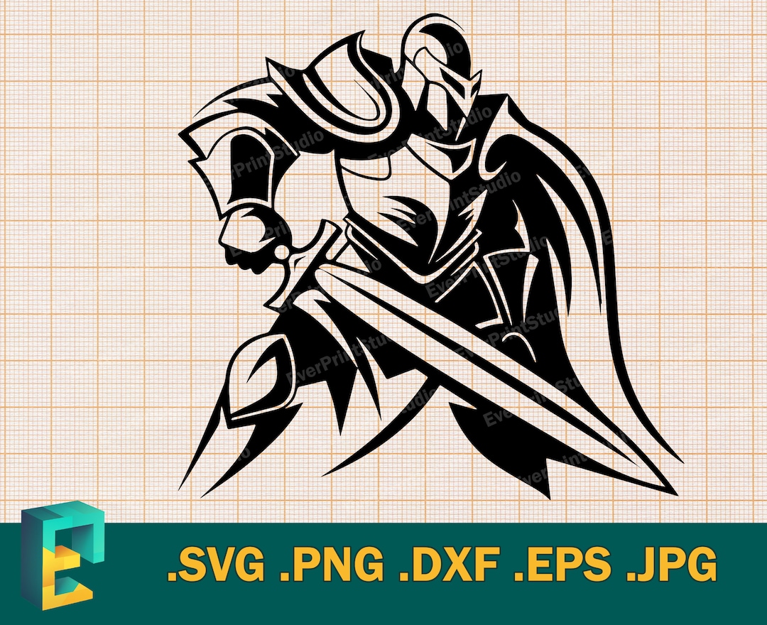 Knight SVG - Artistic Design Cricut & Silhouette | Vector Knight Cut ...