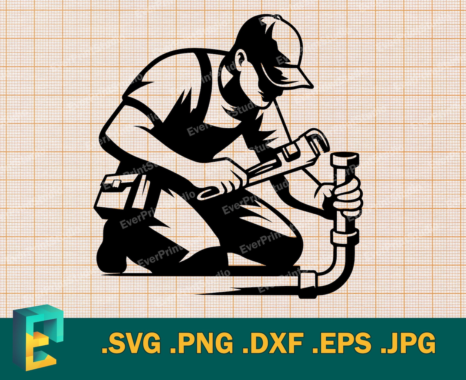 Plumber SVG - Cricut, Silhouette | Vector Plumbing Svg Cut File ...