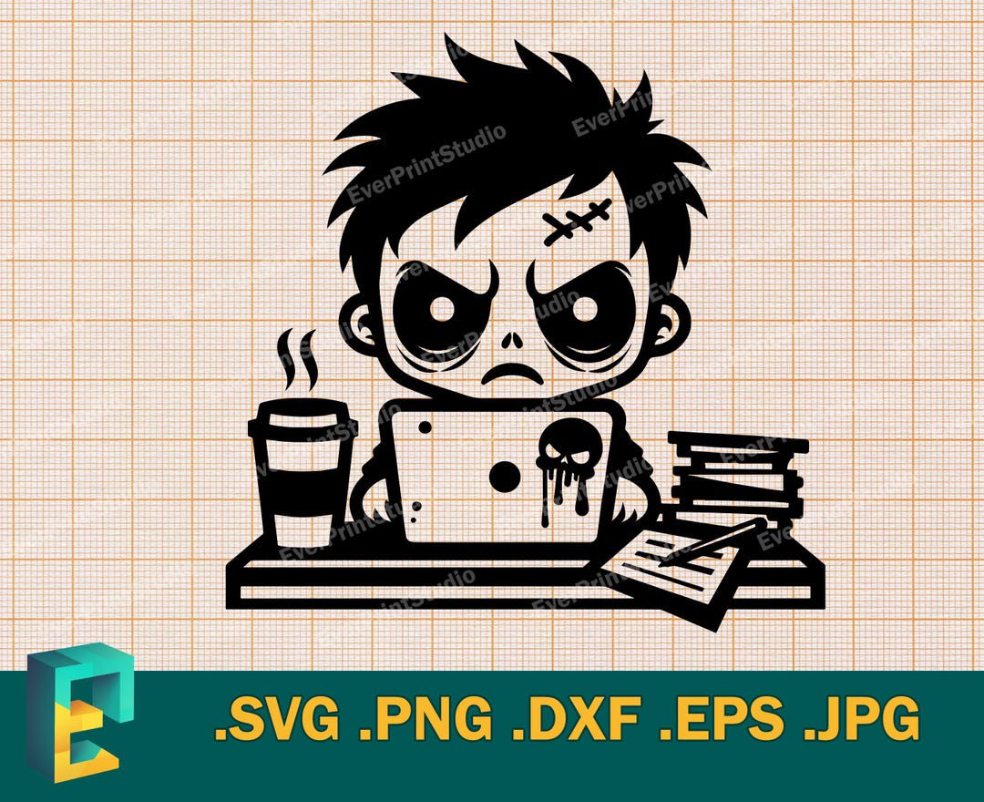 Programmer SVG - Cricut, Silhouette | Vector Zombie Programmer SVG Cut ...