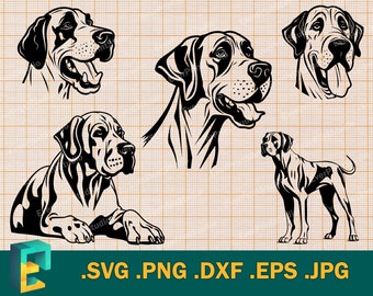 Great Dane SVG Vector - Etsy