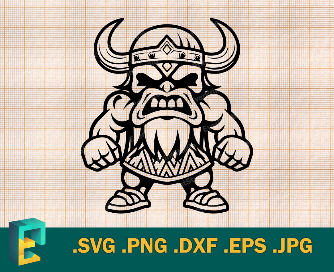 Viking SVG Cricut, Silhouette Vector Angry Viking Cut File Download ...