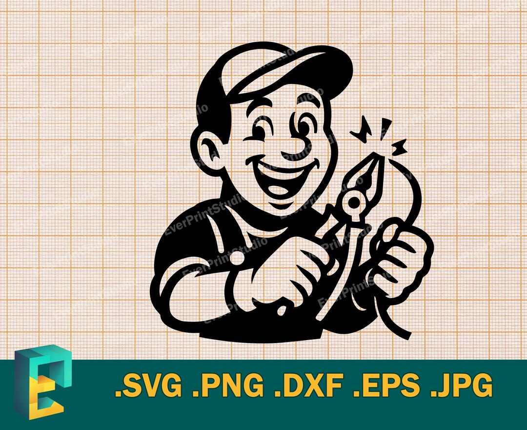 Electrician SVG - Cricut, Silhouette | Vector Happy Electrician Svg Cut ...