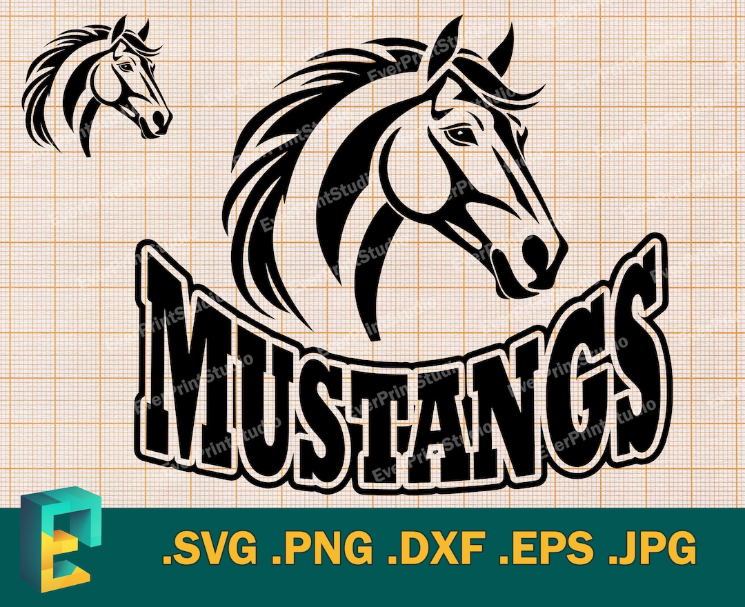 Mustangs Team SVG - Cricut, Silhouette Cut File | Mustangs Horses Team ...