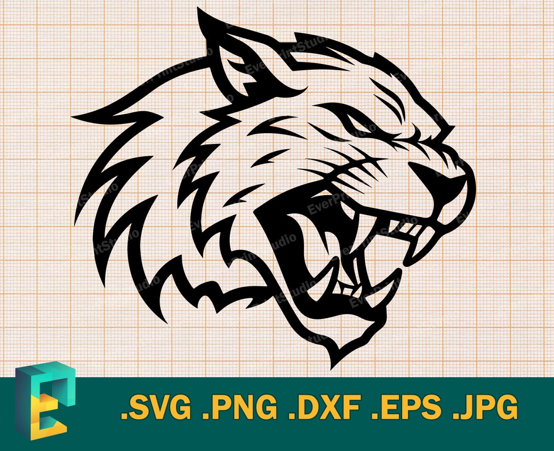 Wildcat SVG - Cricut, Silhouette | Vector Artistic Wildcat Design Cut ...