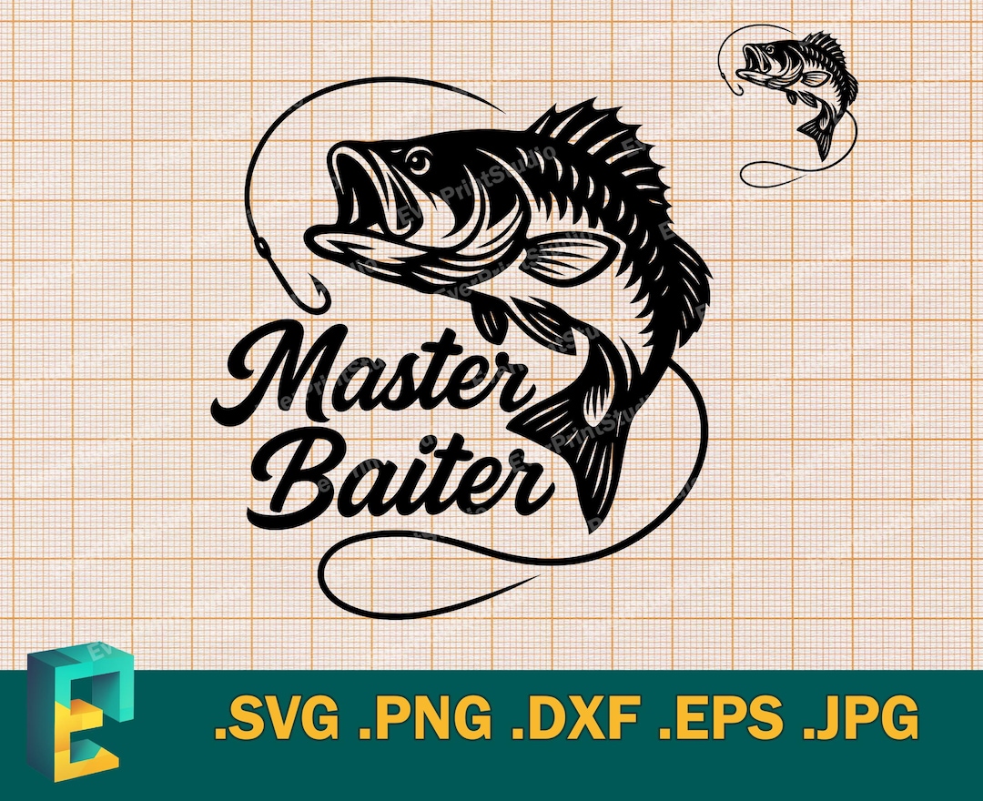 Master Baiter SVG | Fishing Hook. Bass Fishing. Fisherman, Fishing SVG ...