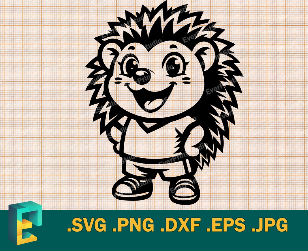 Baby Hedgehog SVG - Cricut, Silhouette | Vector Cute Hedgehog SVG Cut ...