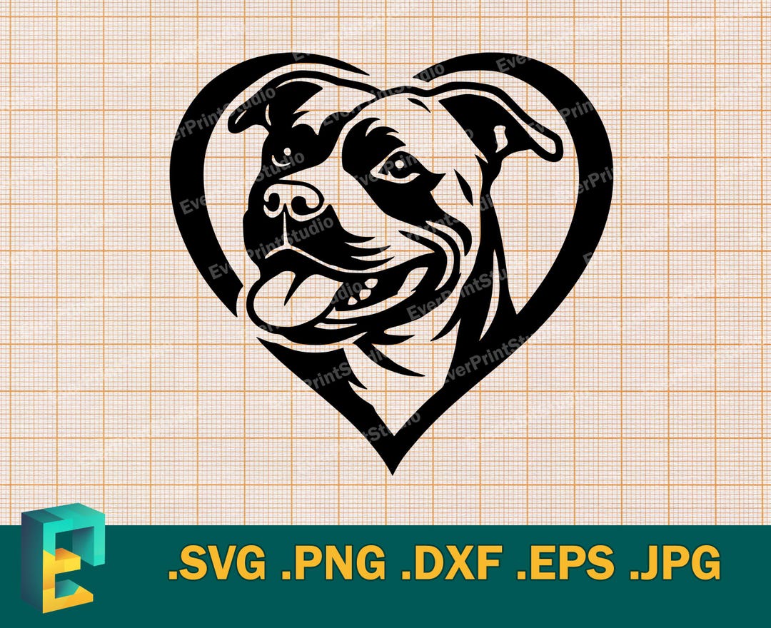 Pitbull SVG - Cricut, Silhouette | Vector American Pitbull Cut File for ...
