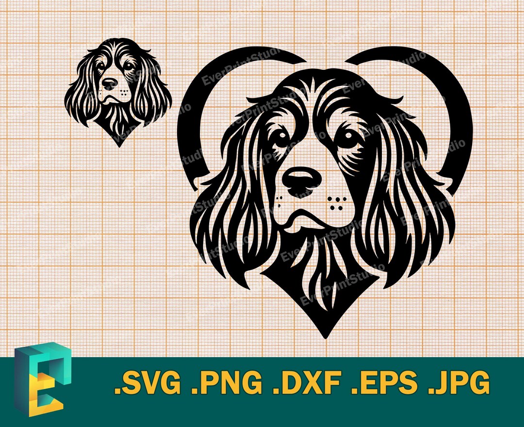 American Cocker Spaniel SVG - Cricut, Silhouette | Vector Cute Cocker ...