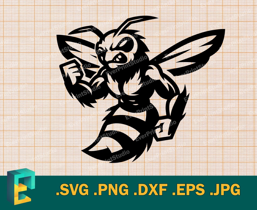Hornet Svg - Cricut, Silhouette | Vector Hornet Mascot Svg Cut File ...