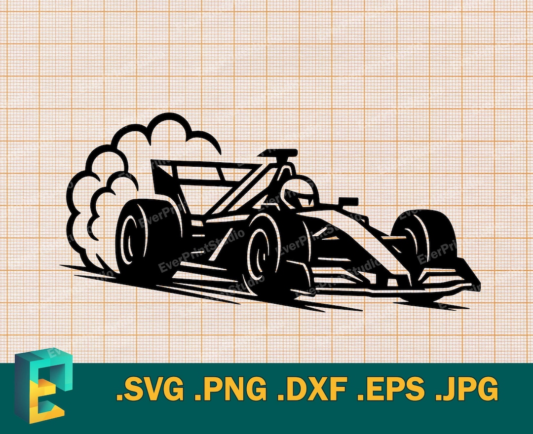 Formula 1 SVG - Cricut, Silhouette | Vector Formula-1 Cut File ...