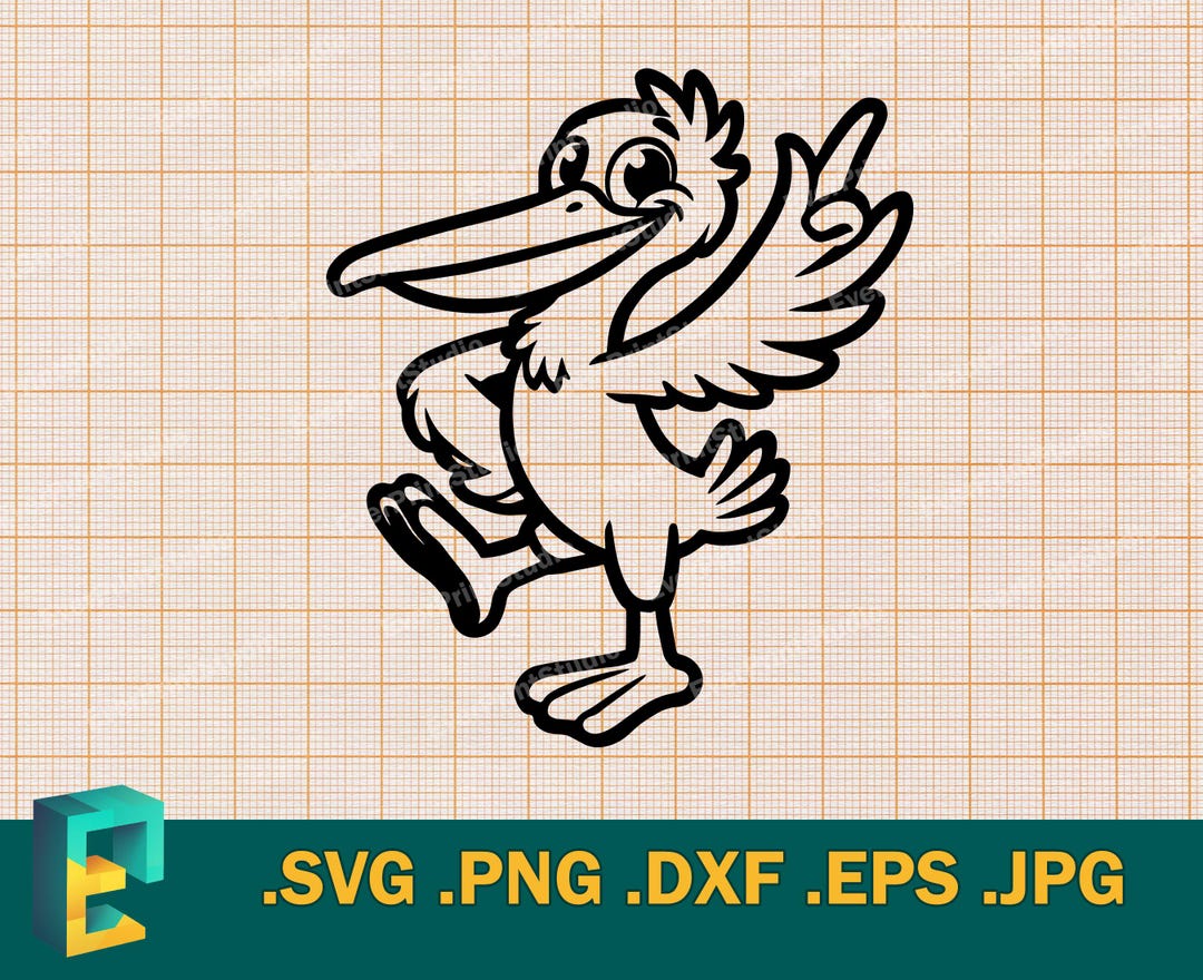 Pelican SVG - Cricut & Silhouette, Cute Pelican Svg - Vector, Clipart ...