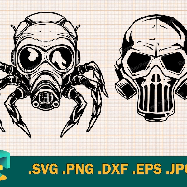 Gas Mask Svg - Etsy