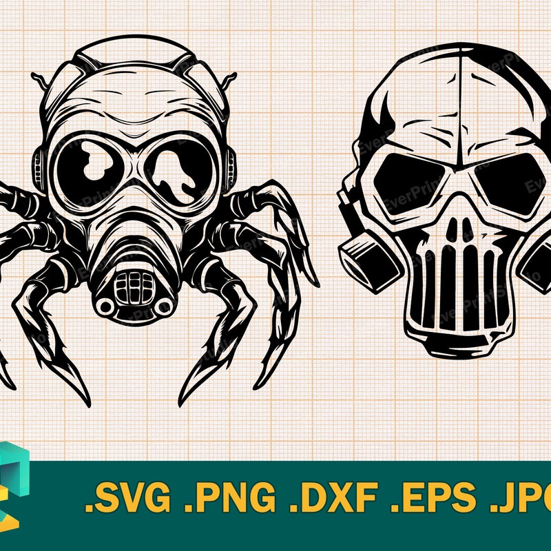 Gas Mask Svg - Etsy