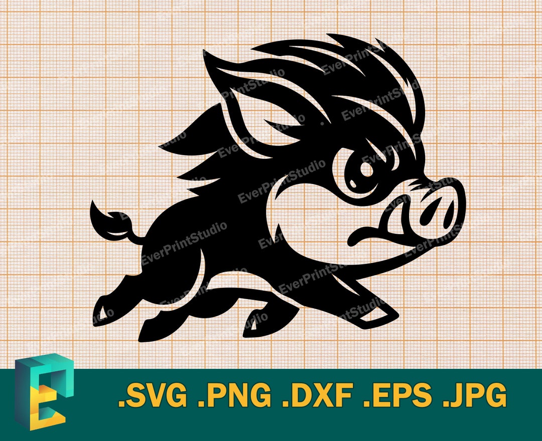 Boar SVG - Cricut, Silhouette | Vector Cute Baby Boar SVG Cut File ...