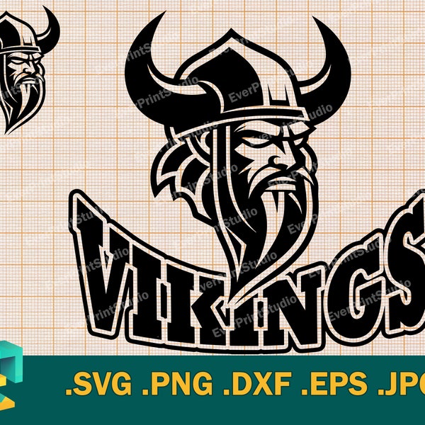 Vikings Logo Svg - Etsy