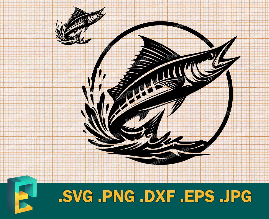 Wahoo SVG - Cricut, Silhouette | Vector Design Wahoo Fish SVG Cut File ...