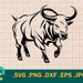 Bull SVG - Cricut, Silhouette | Vector Running Bull Cut File Download ...