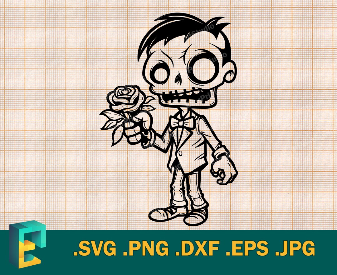 Zombie SVG - Cricut, Silhouette | Vector Cute Zombie Cut File ...