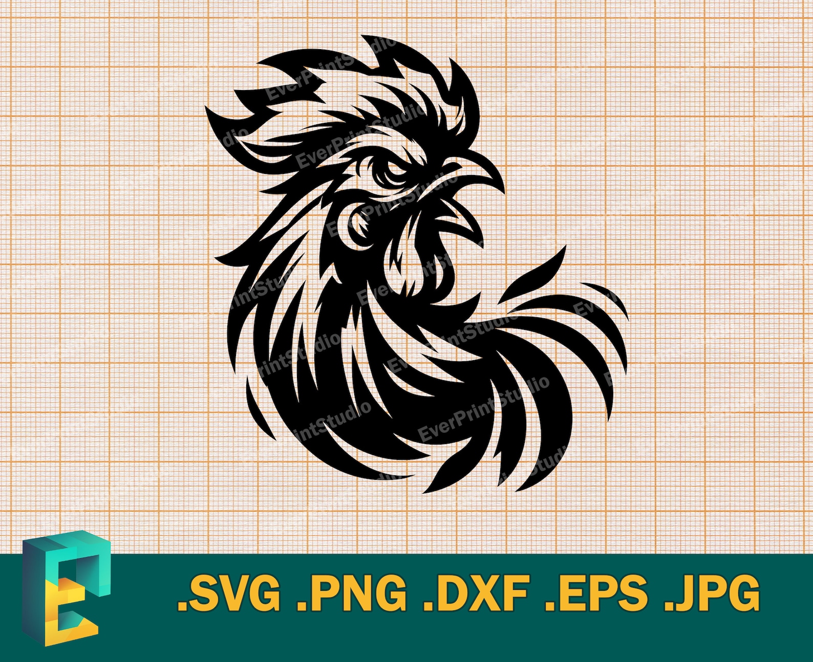 Rooster SVG - Cricut, Silhouette | Vector Rooster Bundle Cut File ...