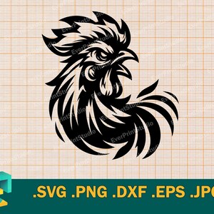 Rooster SVG - Cricut, Silhouette | Vector Rooster Bundle Cut File ...