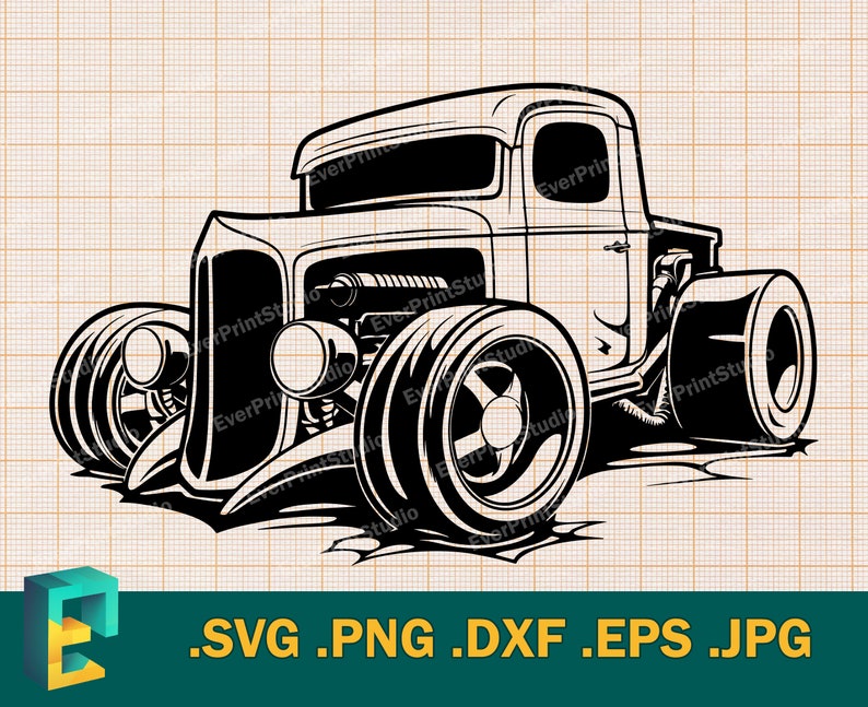 Rat Rod Rockabilly SVG - Cricut, Silhouette Cut File | Vector Artistic ...
