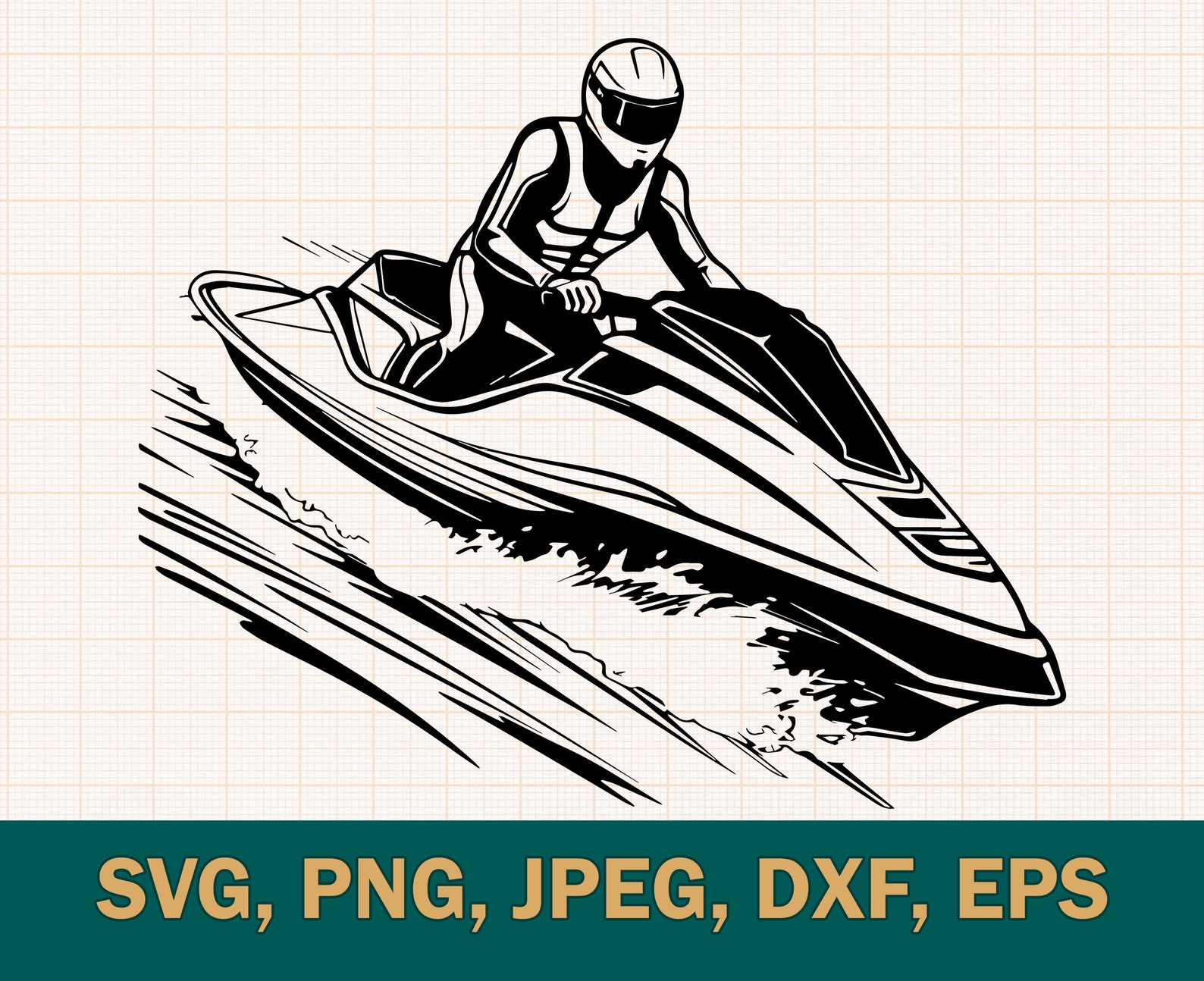 Jet Ski Bundle Svg, Jet-ski Clipart Speed Boats, Wave Runner Png, Svg ...