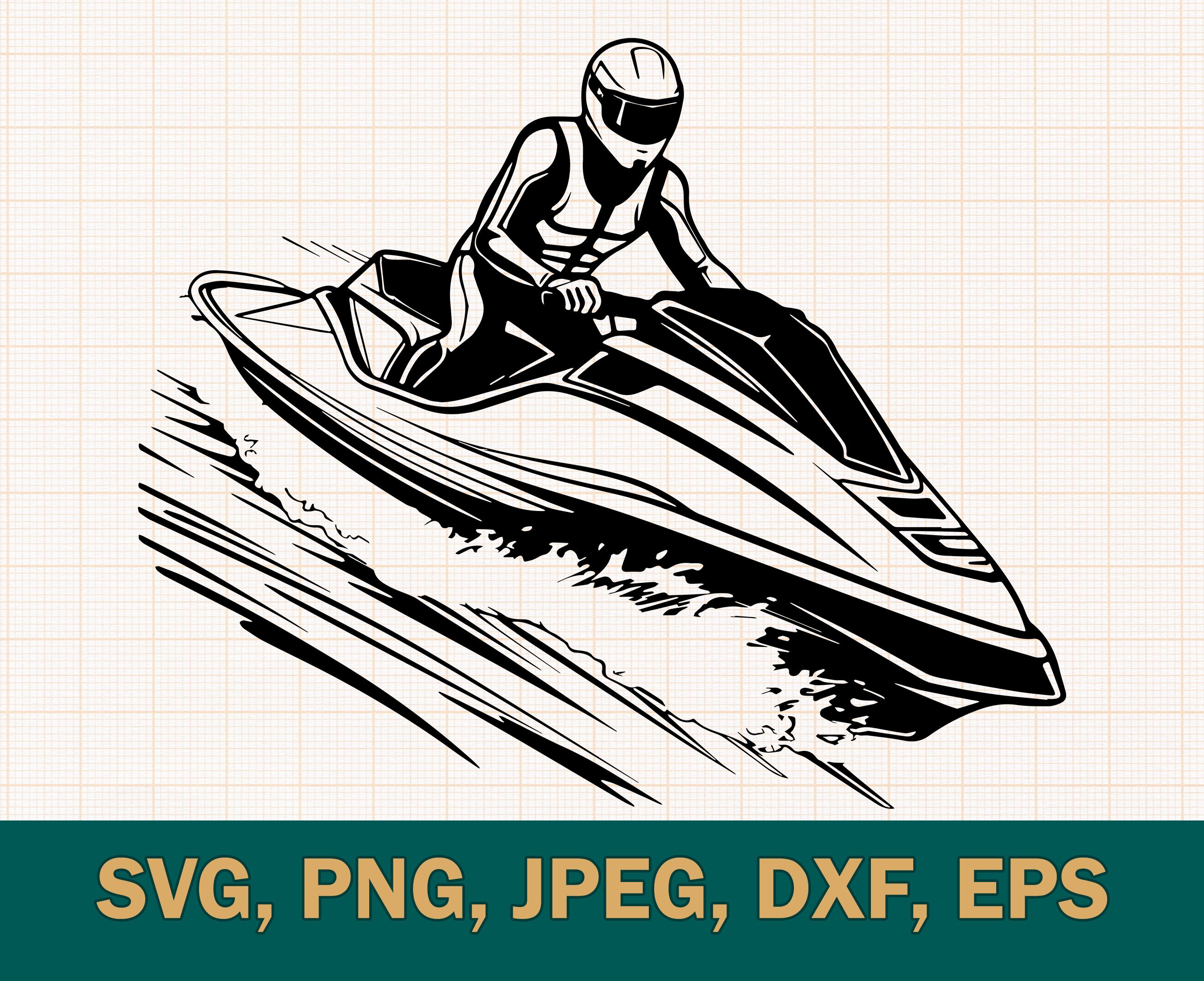 Jet Ski Bundle Svg Jet-ski Clipart Speed Boats Wave Runner - Etsy Canada
