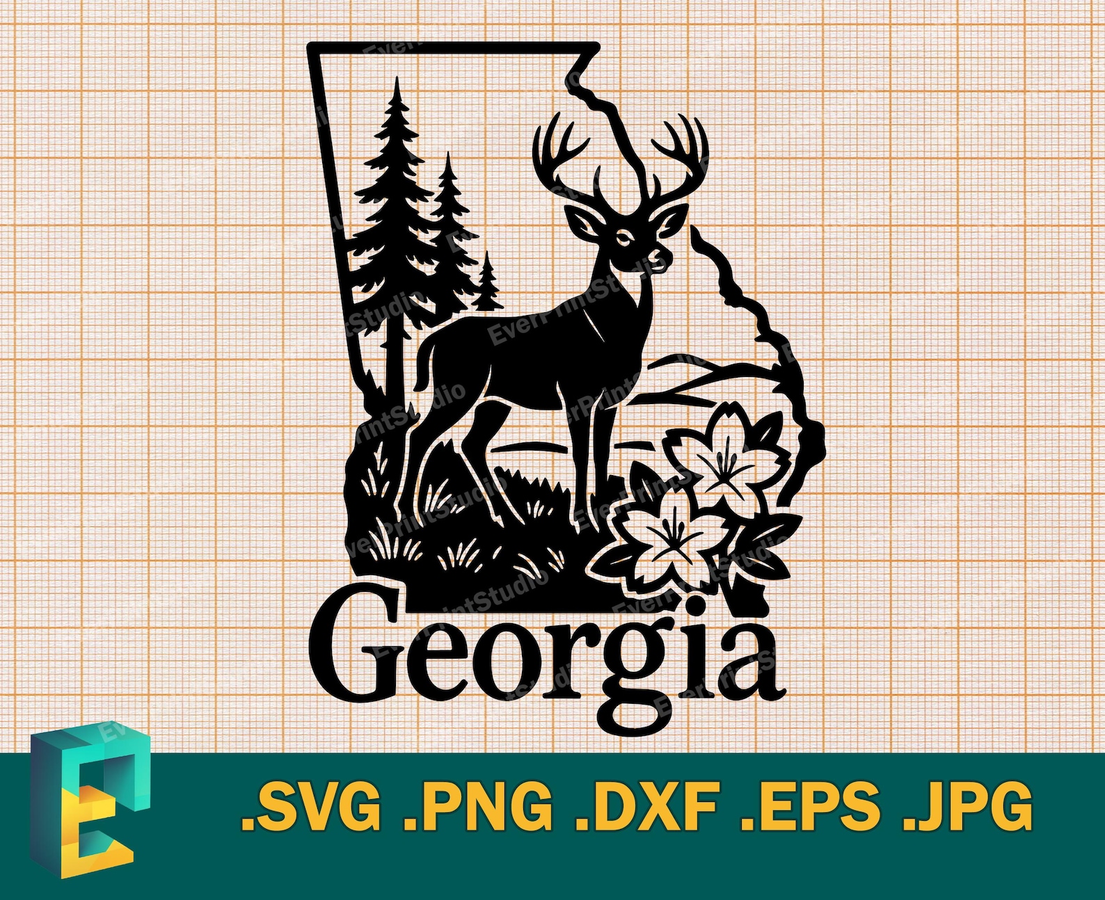Georgia SVG - Cricut, Silhouette | Vector Georgia State, USA Cut File ...