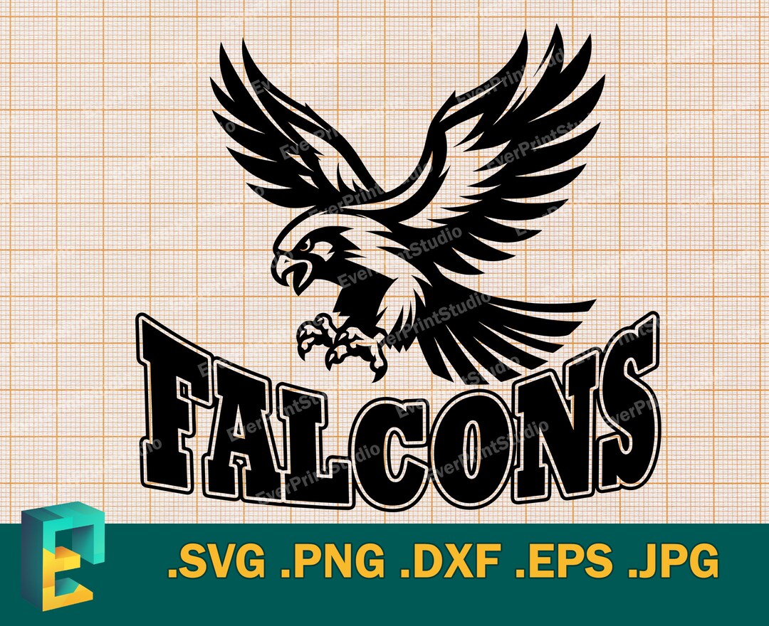 Falcons SVG - Cut File for Cricut & Silhouette | Falcons Kids Sport ...