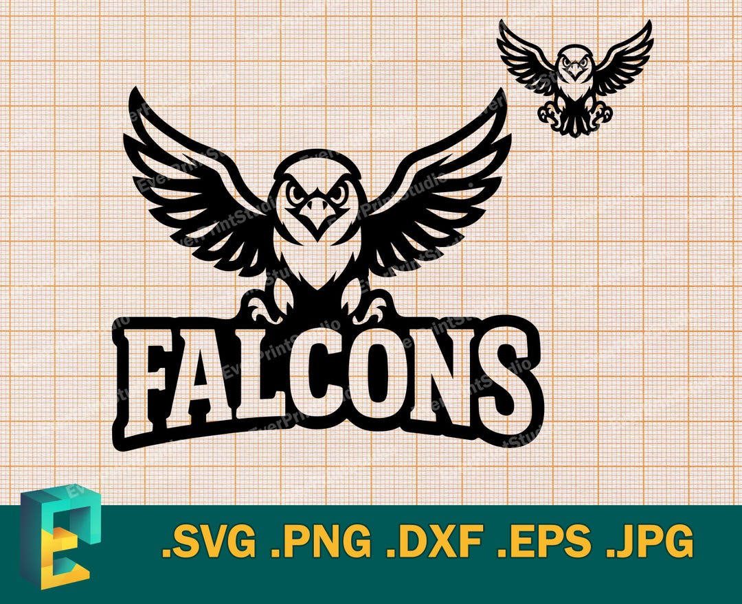 Falcons SVG - Cut File for Cricut & Silhouette | Falcons Kids Sport ...
