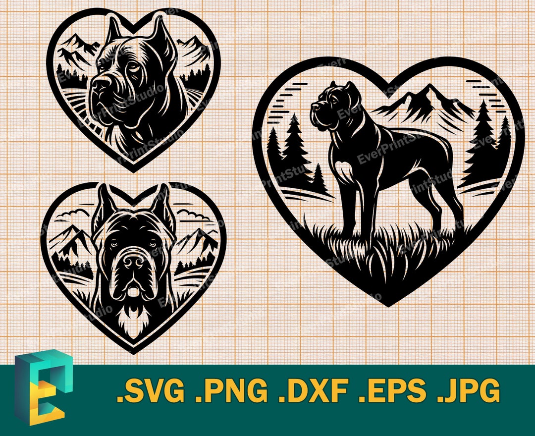Cane Corso SVG - Cricut, Silhouette | Vector Cane Corso SVG Template ...